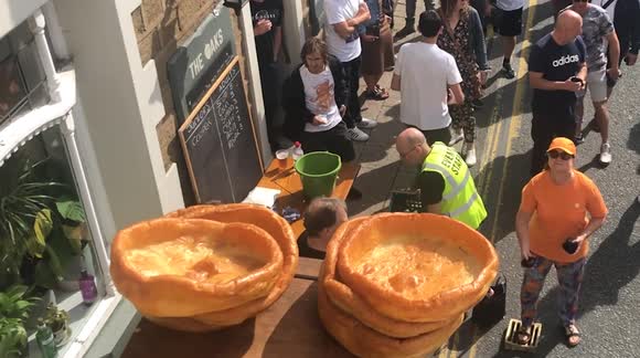 Britain competes in the World Black Pudding Throwing Championships ...