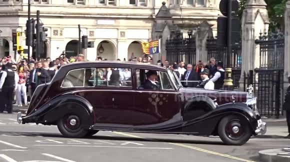 King Charles III arrives at Westminster Hall for first parliamentary ...