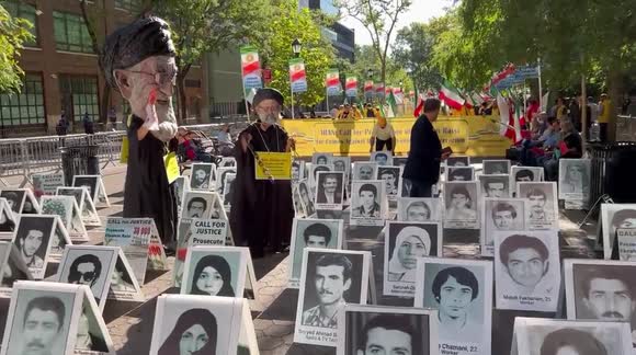 Pictures of executed political prisoners and puppet of Ebrahim Raisi at ...