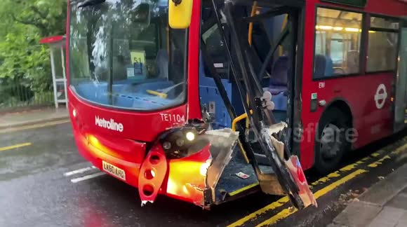 Double-decker bus' door ripped out during 'nasty' crash in Barnet - Buy ...