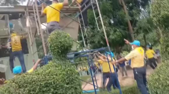 Repairman falls through school roof in maintenance fail in Thailand ...