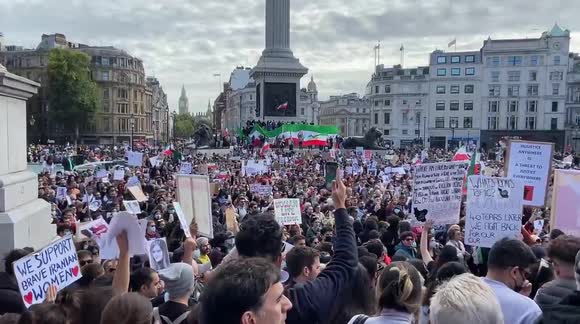 Thousands of Mahsa Amini protesters pack Trafalgar Square - Buy, Sell ...