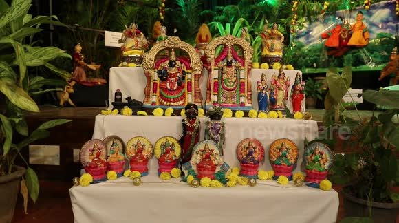 Miniature scaled handmade model Mural of painting in southern India ...