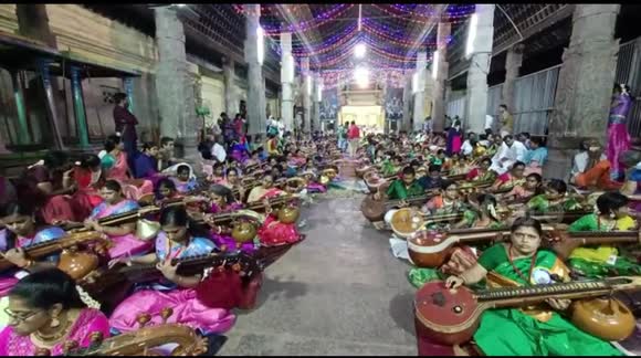108 musicians permforms melodious Veena music together Meenakshi ...