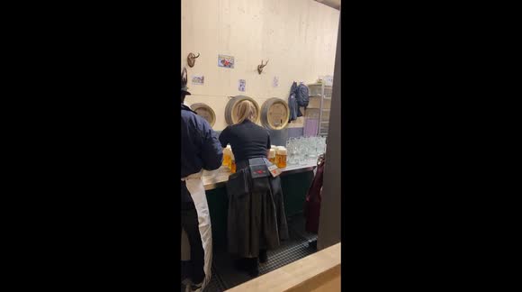 Waitress is amazing at carrying huge pile of pints at Oktoberfest - Buy ...