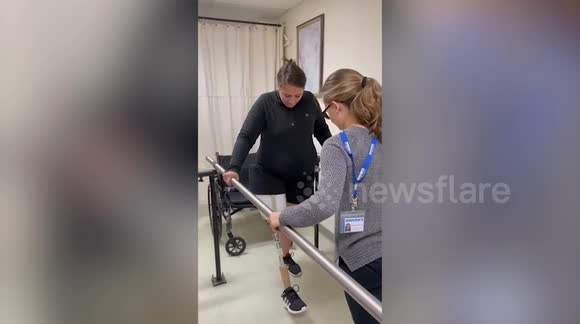 US mum who had leg amputated after tripping over in the garden has ...