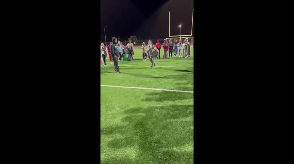 Hilarious kids vs parents football drill sees dad wipe out son with ...