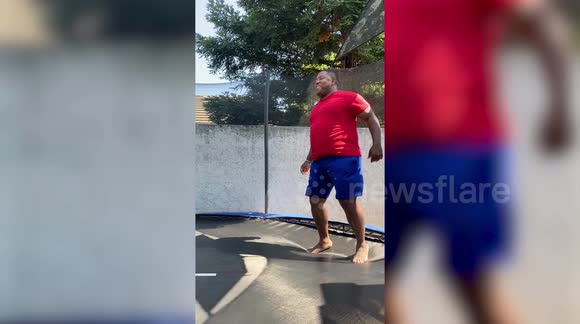 Man snapped both legs whilst bouncing on a trampoline and had to ...