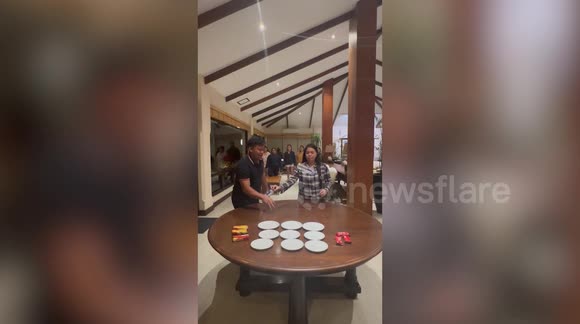 Overly-excited player loses bottle flip relay with family despite team ...