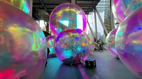 'Evanescent' art installation in London features giant iridescent ...