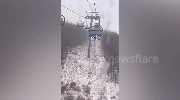 Terrifying footage shows boy, 8, falling from cable car at Chinese ski ...