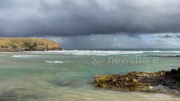 Amazing full-size rainbow was seen in New Zealand wild beach. - Buy ...