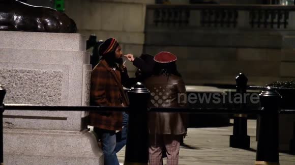 Filming takes place for upcoming Bob Marley biopic in Trafalgar Square ...