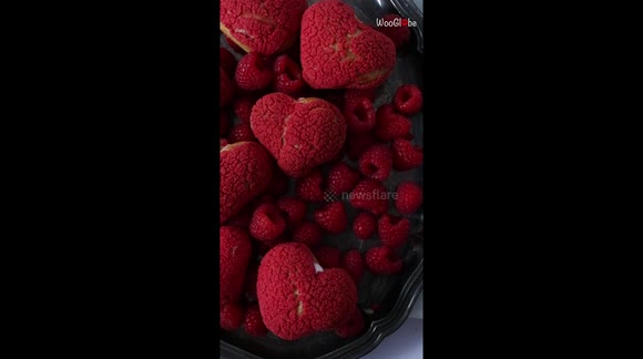 Pastry guru injects love into Valentine's Day with creamy, heart-shaped ...