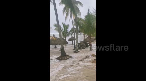 Strong wind damages parasols as cyclone hits Mauritius - Buy, Sell or ...
