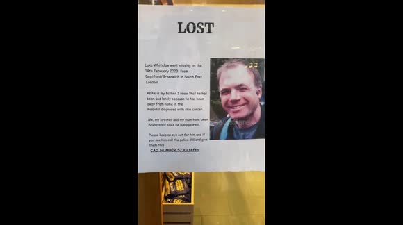 Man goes missing in London's Greenwich following cancer diagnosis and ...