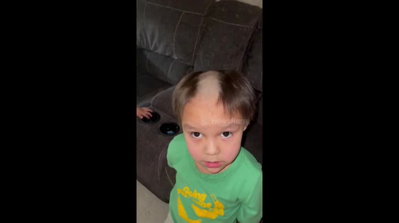 Toddler is confronted by mom after giving herself and her bro HIDEOUS ...