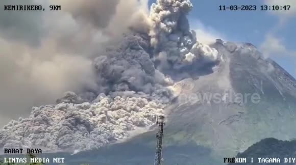 CCTV shows explosive eruption of Mount Merapi in Indonesia - Buy, Sell ...