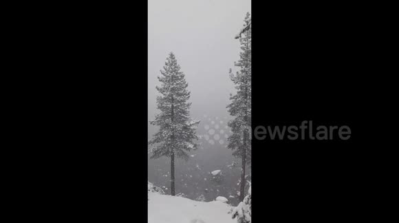 US: Storm System Brings Heavy Spring Snow To Sierra Nevada Area - Buy ...