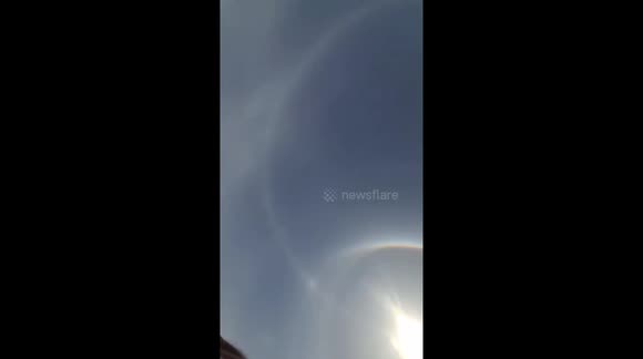 Watch this stunning and rare optical phenomenon as sundogs and sun ...