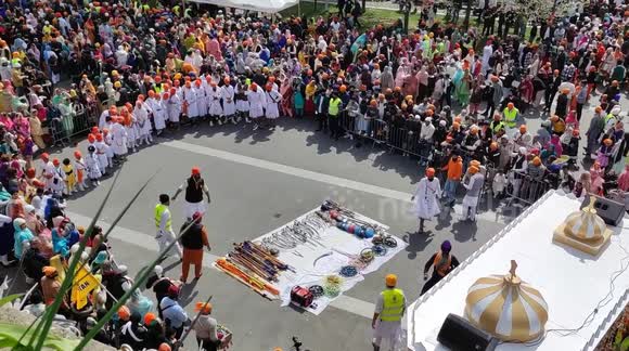 Vaisakhi or Vasakhi festival. Indian feast. Paris suburb. France. The ...