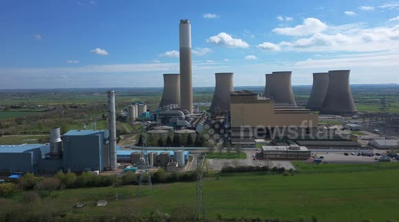 Cottam power station filmed from drone - Buy, Sell or Upload Video ...