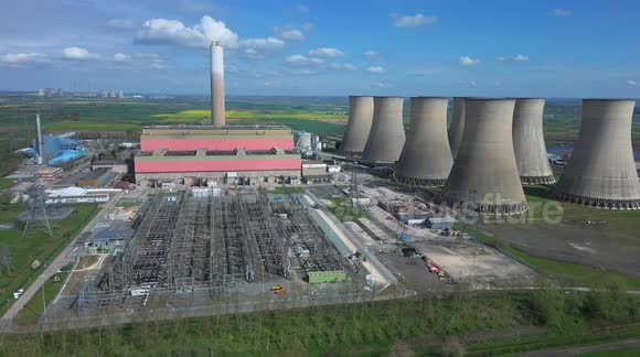 Cottam power station filmed from drone - Buy, Sell or Upload Video ...