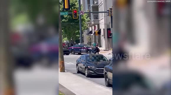 Atlanta shooting: Footage shows police cordon and heavily armed ...