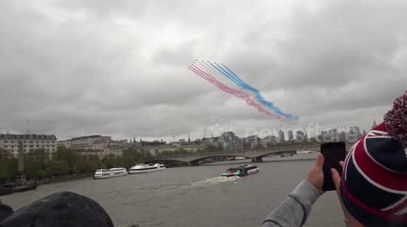 RAF Red Arrows coronation flypast over London celebrates King Charles ...
