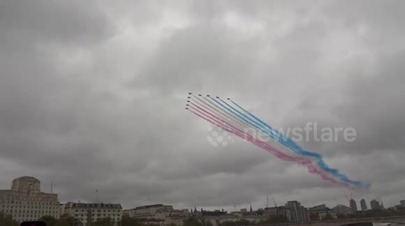 RAF Red Arrows coronation flypast over London celebrates King Charles ...