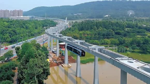 China launches first-ever suspended monorail for futuristic urban ...