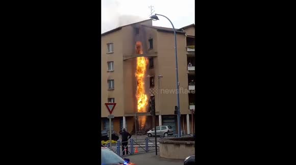 Gas Pipe Explosion Causes Fire - Buy, Sell or Upload Video Content with ...