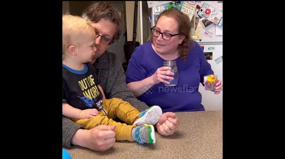 Baby boy starts crying after parents' gender reveal idea turns into an ...