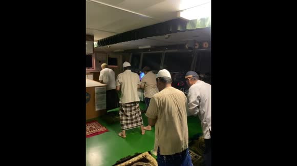 Unwavering faith at sea: Muslims pray on rocking ship defying ...