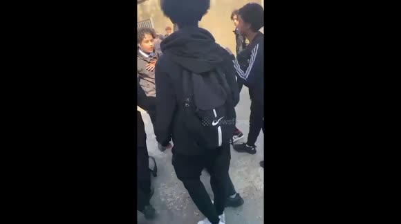 Boy has a fight with 4 different other school boys as his school ...