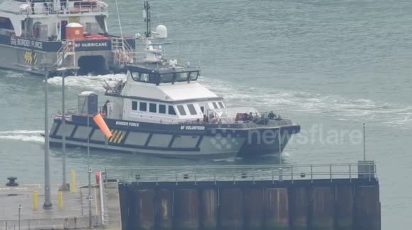 Border force vessel Typhoon returns to Dover with young children, women ...