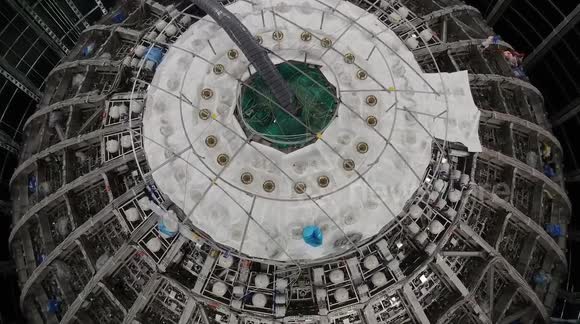 Underground neutrino observatory under construction in China's Jiangmen ...