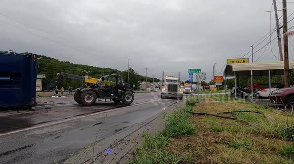 Triaxle Rollover tears down Power, Internet and Cable Tv closing down ...