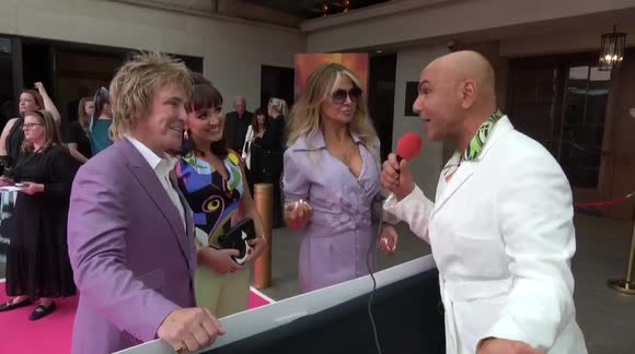 Charlie Mullins and his partner Raquel Reno and friend Lizzie Cundy ...