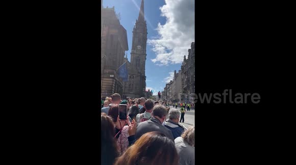 UK: Red Arrows Fly Over Edinburgh To Celebrate Scottish Coronation Of ...