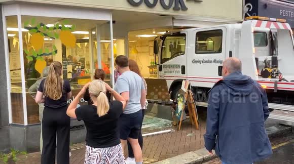 Shocking video footage from witness shows moments after truck crashes ...