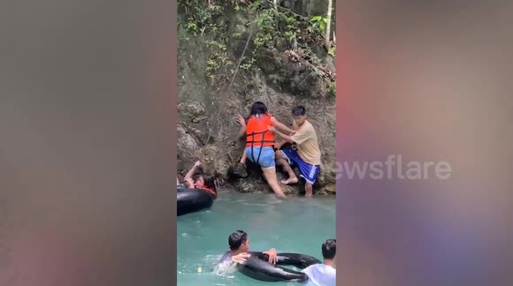 Swimmers panic as snake slithers through water at beauty spot - Buy ...