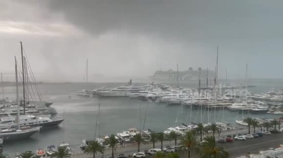 Footage from Mallorca shows storm that sent cruise ship Britannia ...