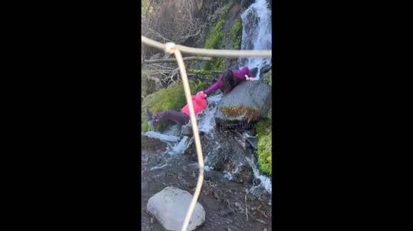 Two Women Fall into Creek and Laugh It Off - Buy, Sell or Upload Video ...