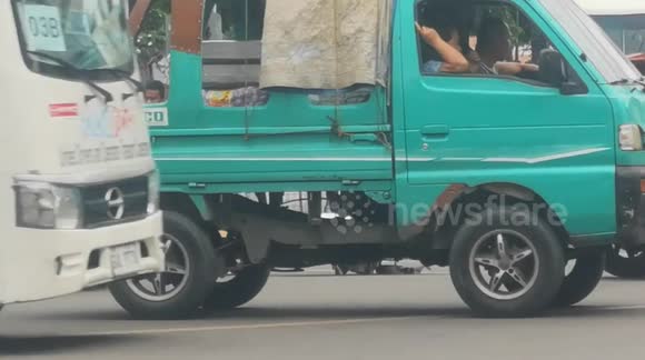Traffic Jam Caused by Motorcycle Accident in Cebu City, Philippines ...