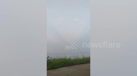 Hazardous volcanic smog clouds Taal Volcano in the Philippines - Buy ...