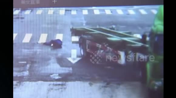 Biker escapes being run over by massive lorry - Buy, Sell or Upload ...