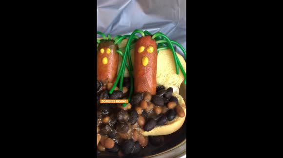 Creative woman shows how to make kid-friendly zombie hot dogs for ...