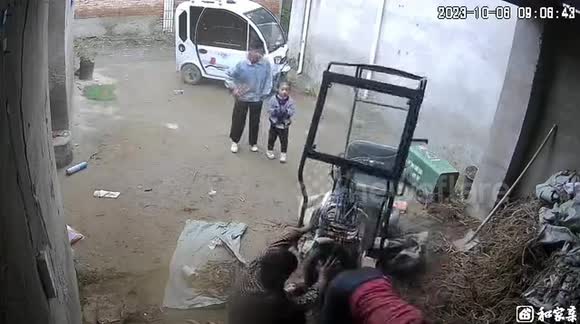 Three-wheeler crashes into mother after girl accidentally launches it ...