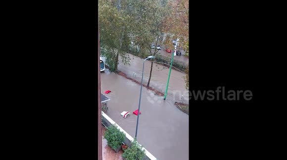 Milan streets turned into rivers after violent storm brings heavy rain ...